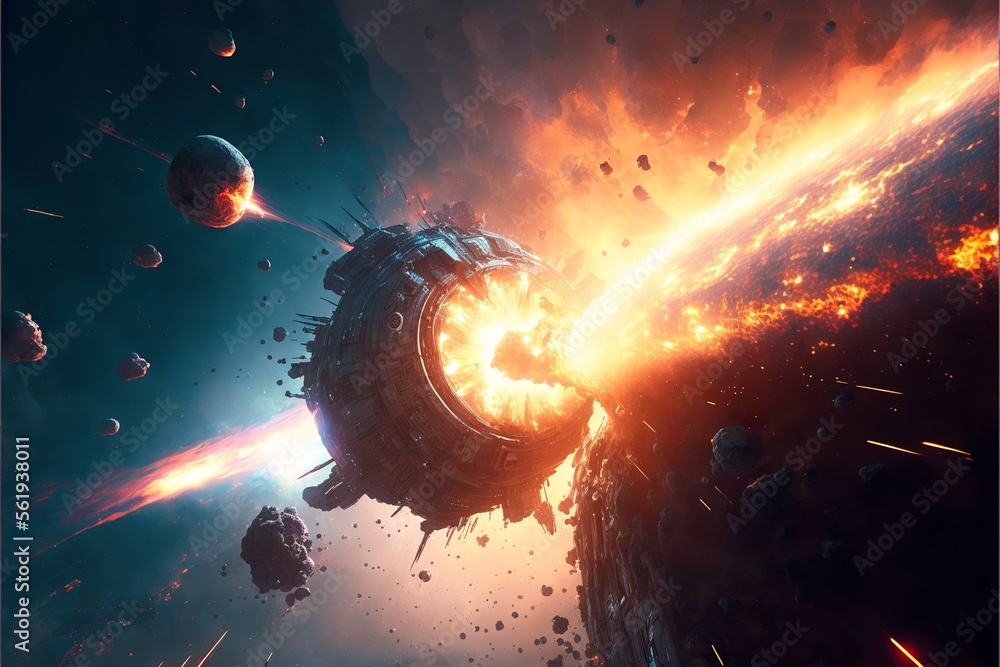 Ultimately gigantic megastructure around a collapsing black hole ...