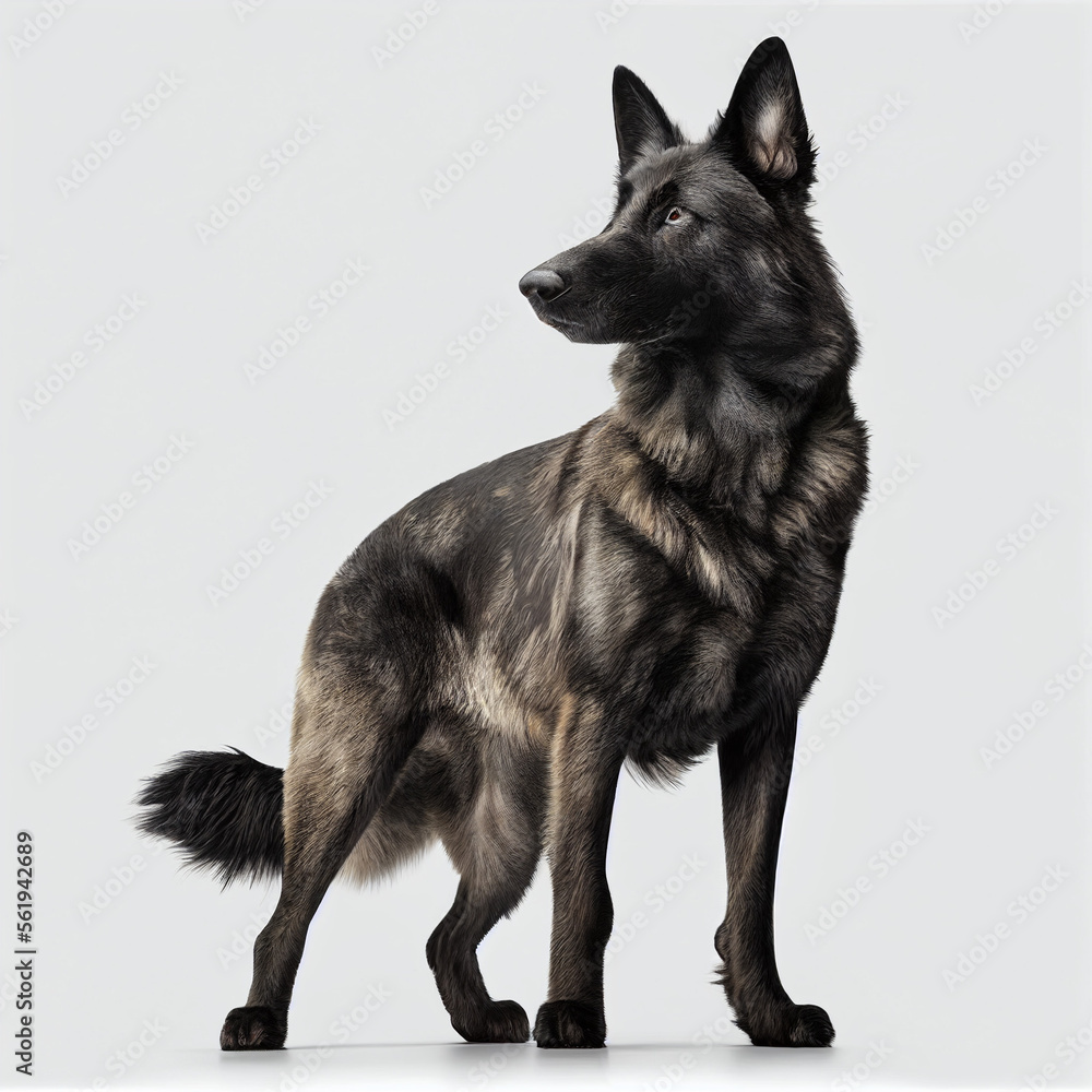 Dutch Shepherd full body image with white background ultra realistic ...