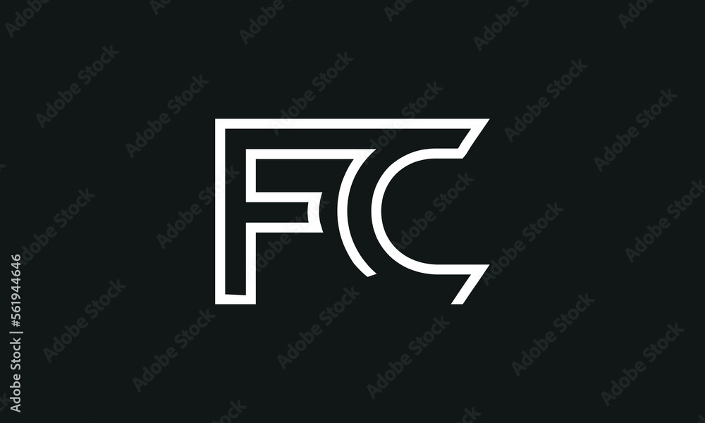 letter fc logo design. fc logo vector illustration. Stock Vector ...