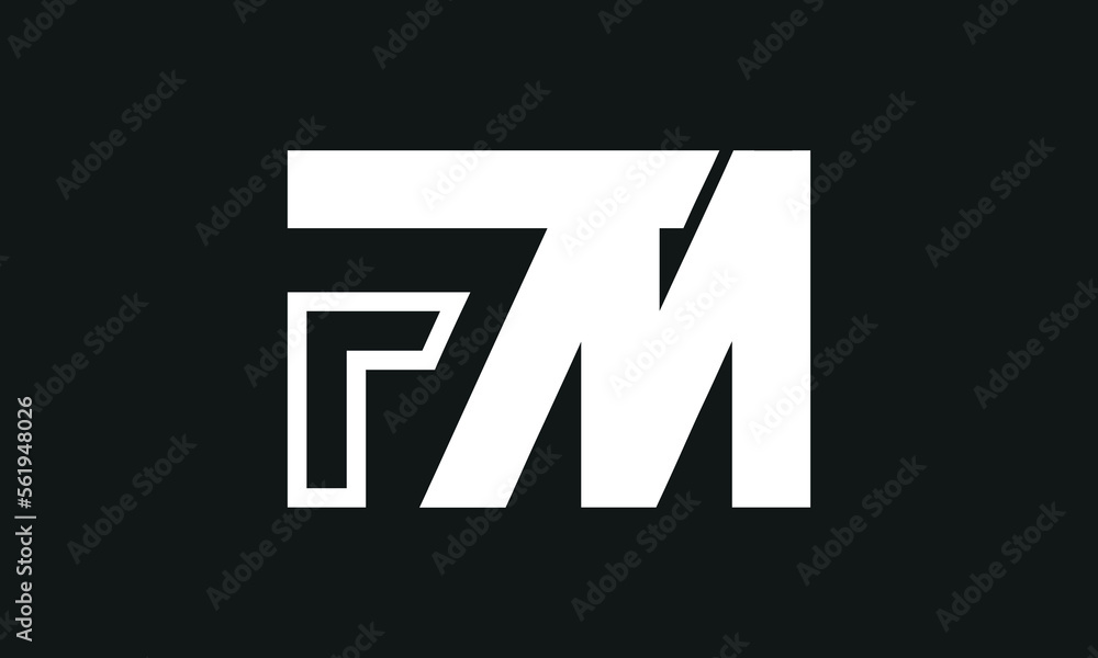 letter fm logo design. fm logo vector illustration. Stock Vector ...