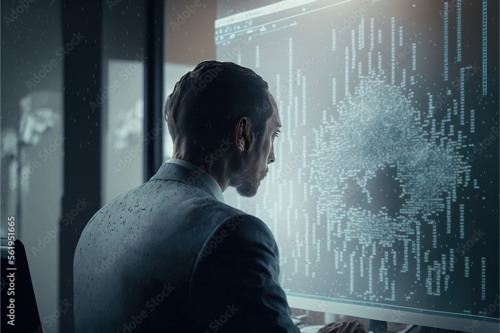 Rare view of a person using a machine learning algorithm to solve ...