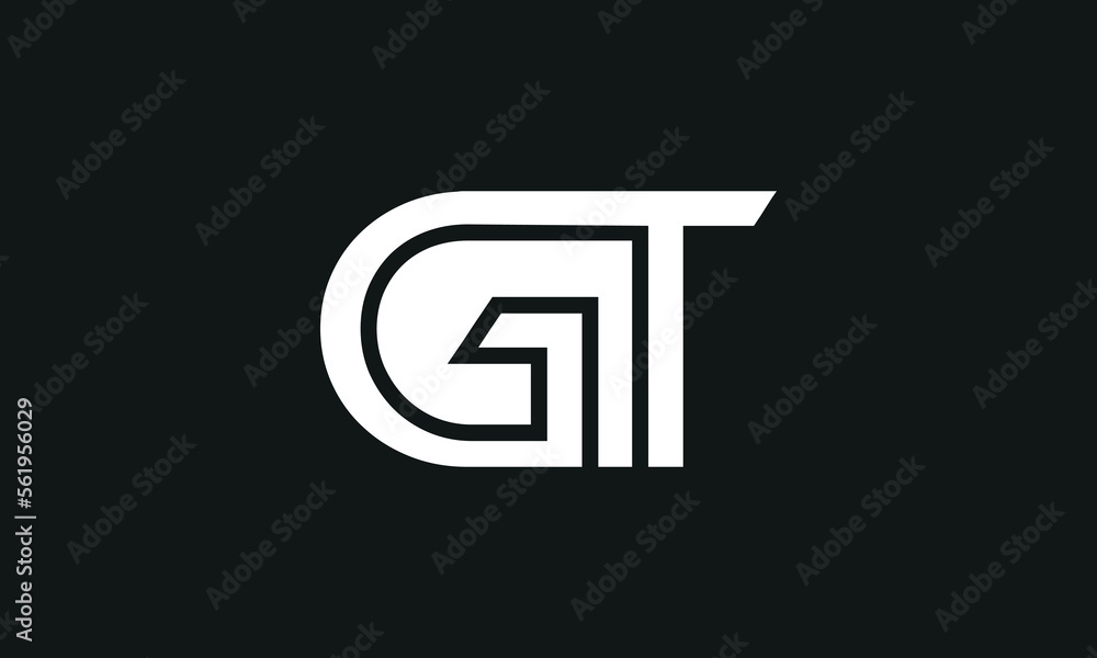 letter gt logo design. gt logo vector illustration Stock Vector | Adobe ...