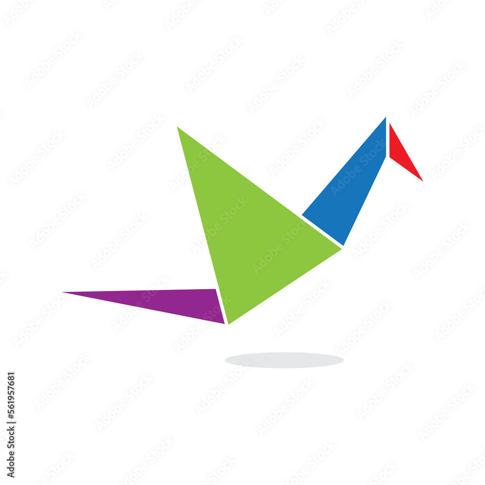 origami logo design vector icon symbol template illustration Stock ...