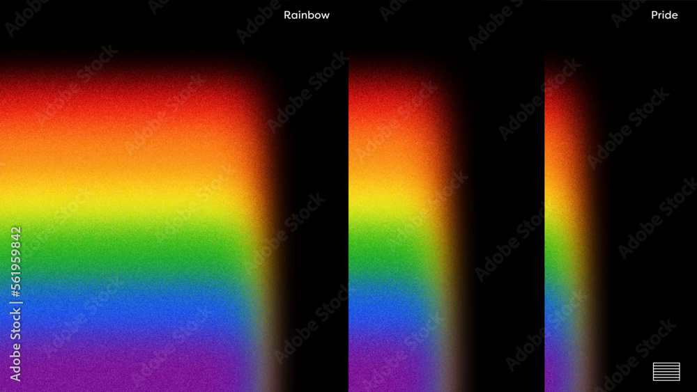 Prismatica Minimalist LGBTQ Traditional Rainbow Fuzzy Pride Flag Layout ...