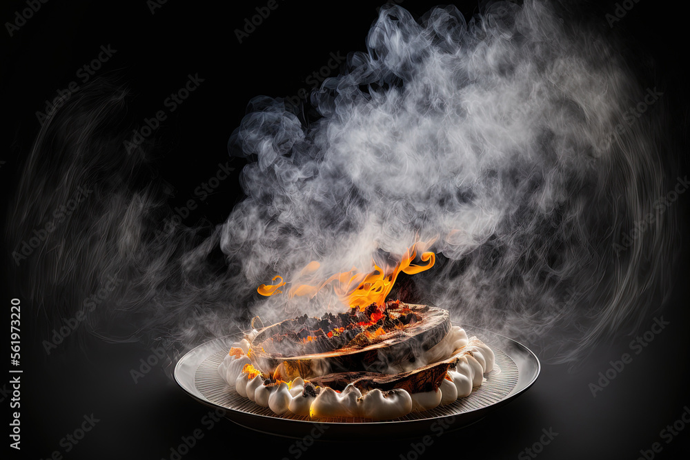 Image, suitable for food photography to display sizzlers, sizzling food ...