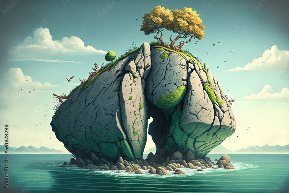 Oceanic Split Apple Rock. The Cretaceous period produced the unusual ...