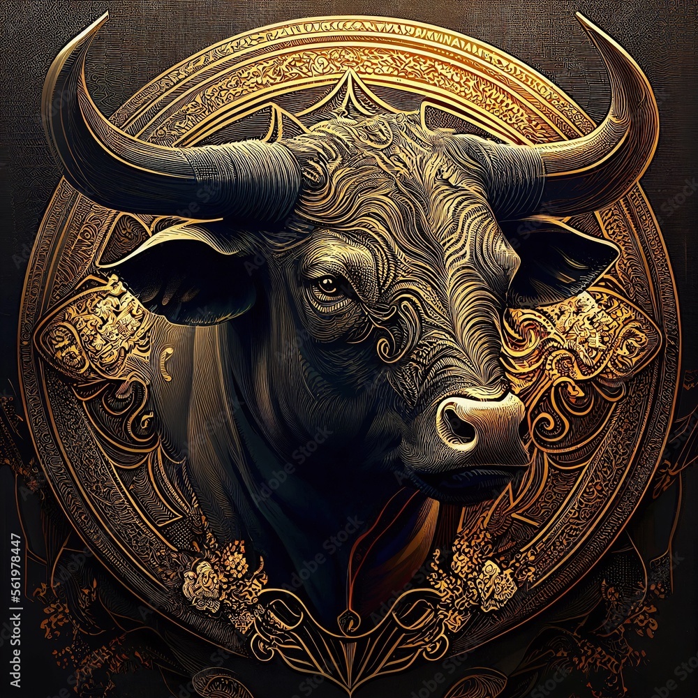 signo de touro, signo, touro, touro, cosmos, 3d, gerado por ai Stock ...