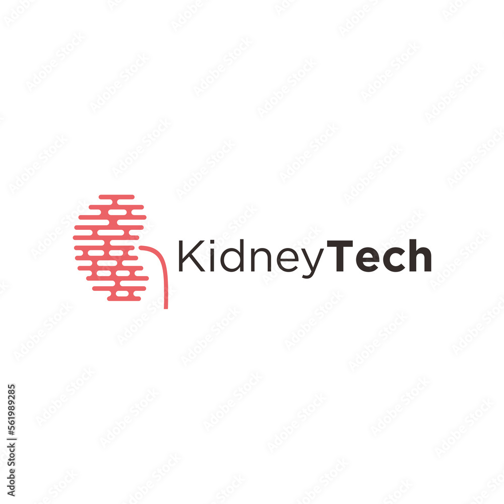 Abstract kidney Tech logo generate idea design template. Color trend ...