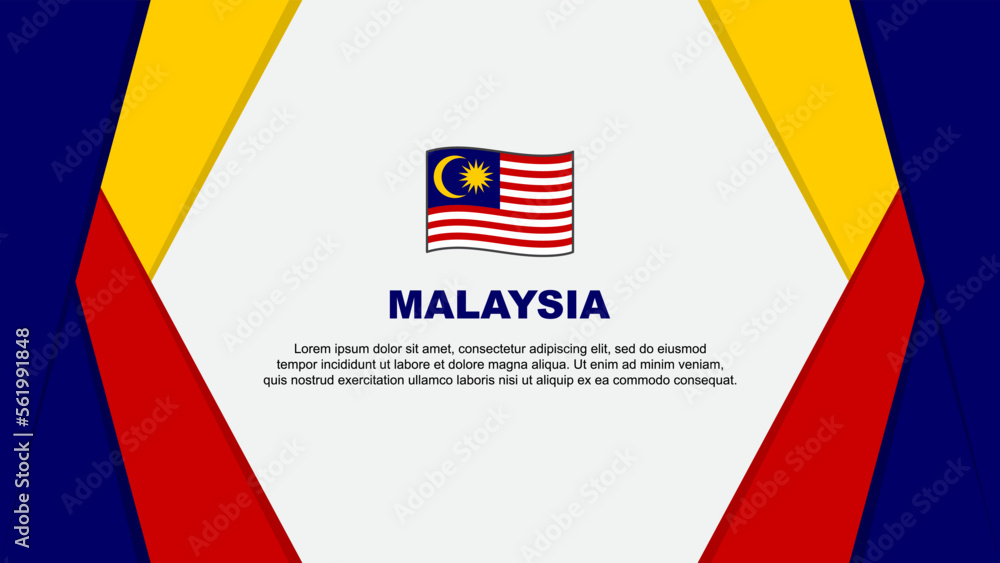 Malaysia Flag Abstract Background Design Template. Malaysia ...