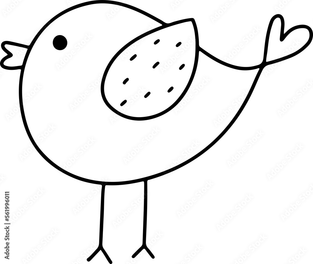 cute bird animal ,clipart, doodle, Hand drawn, clipart ,png ...