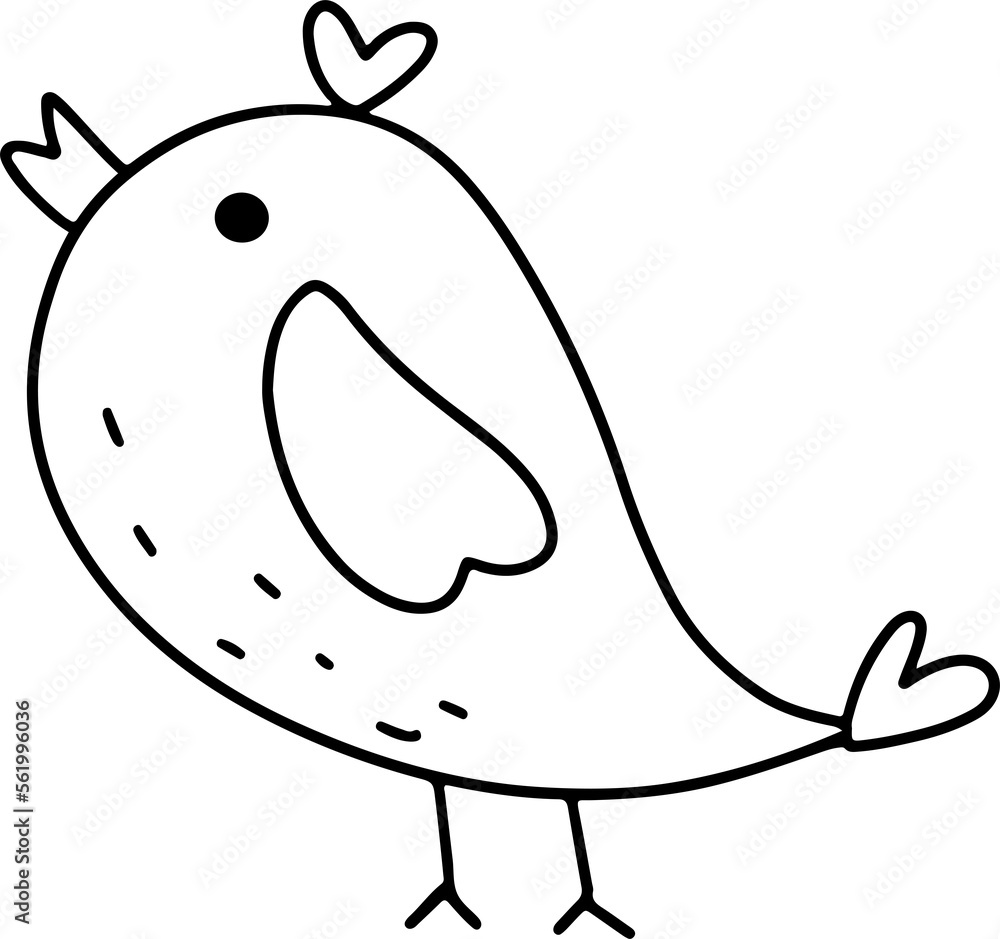 cute bird animal ,clipart, doodle, Hand drawn, clipart ,png ...