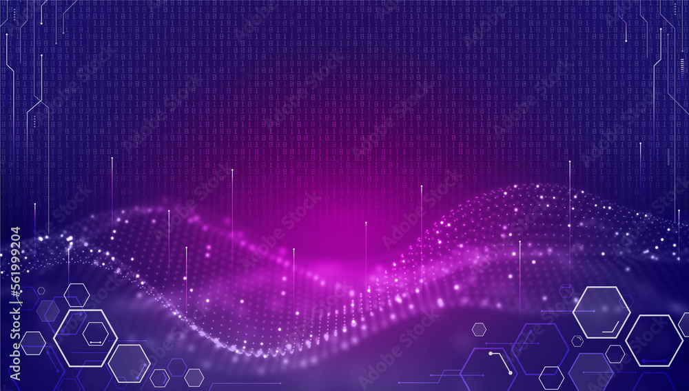 Digital technology blue and purple background Stock Illustration ...