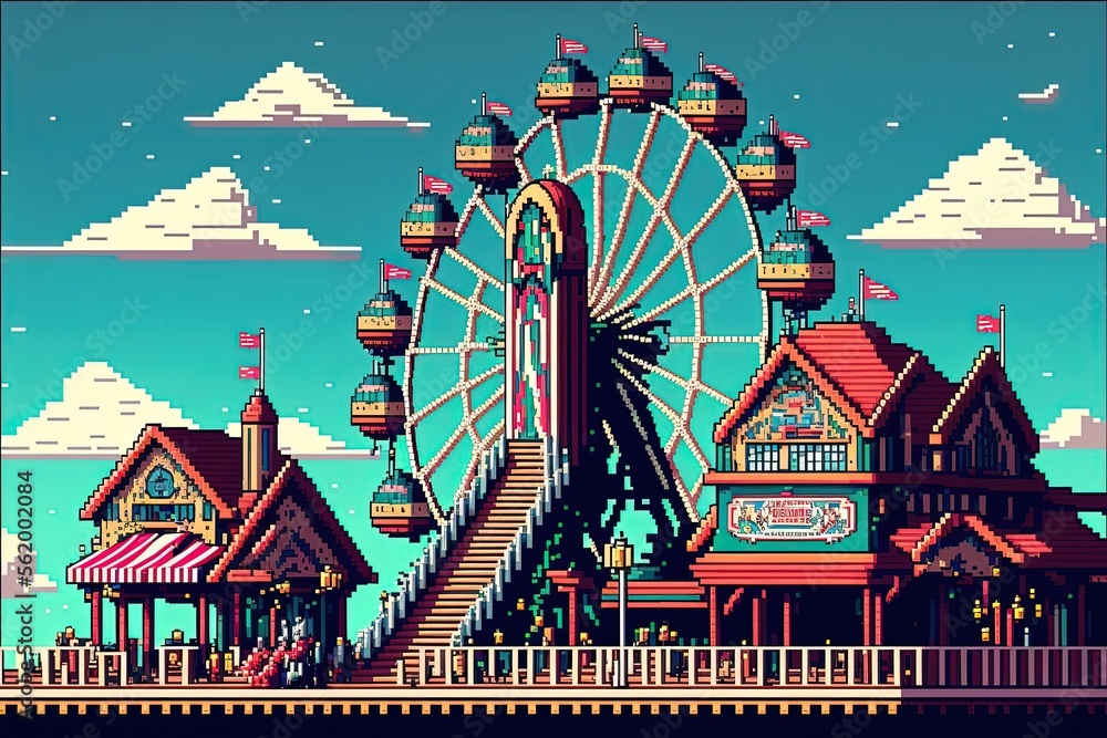 Pixelated Background Park