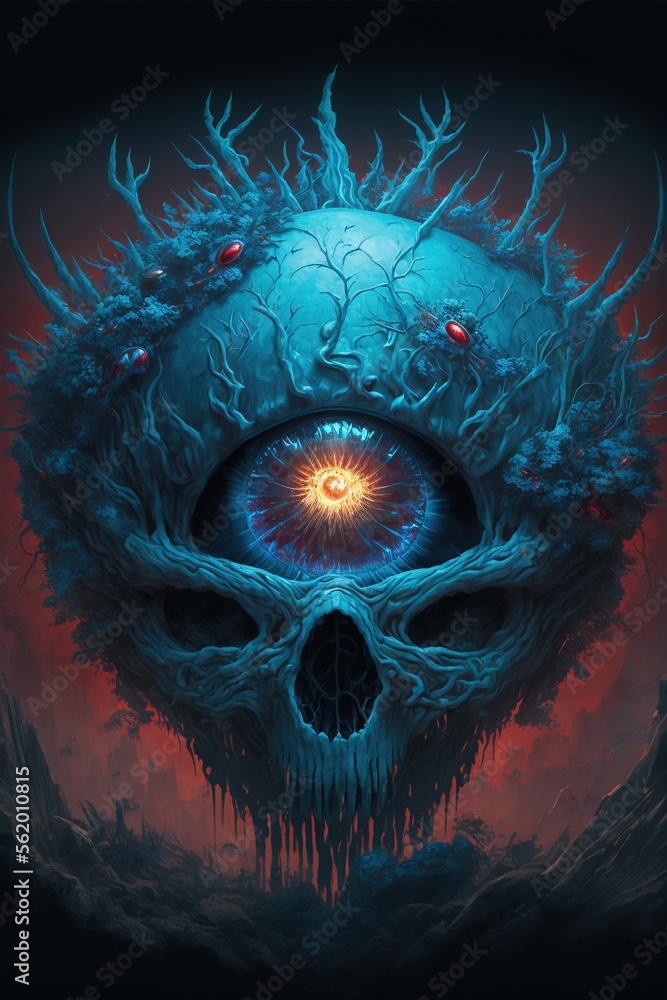 Evil ocean demon overlord of the deep dark depths; guardian of the ...