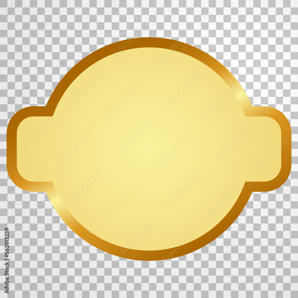 Golden circle rectangle in the middle on a transparent background ...