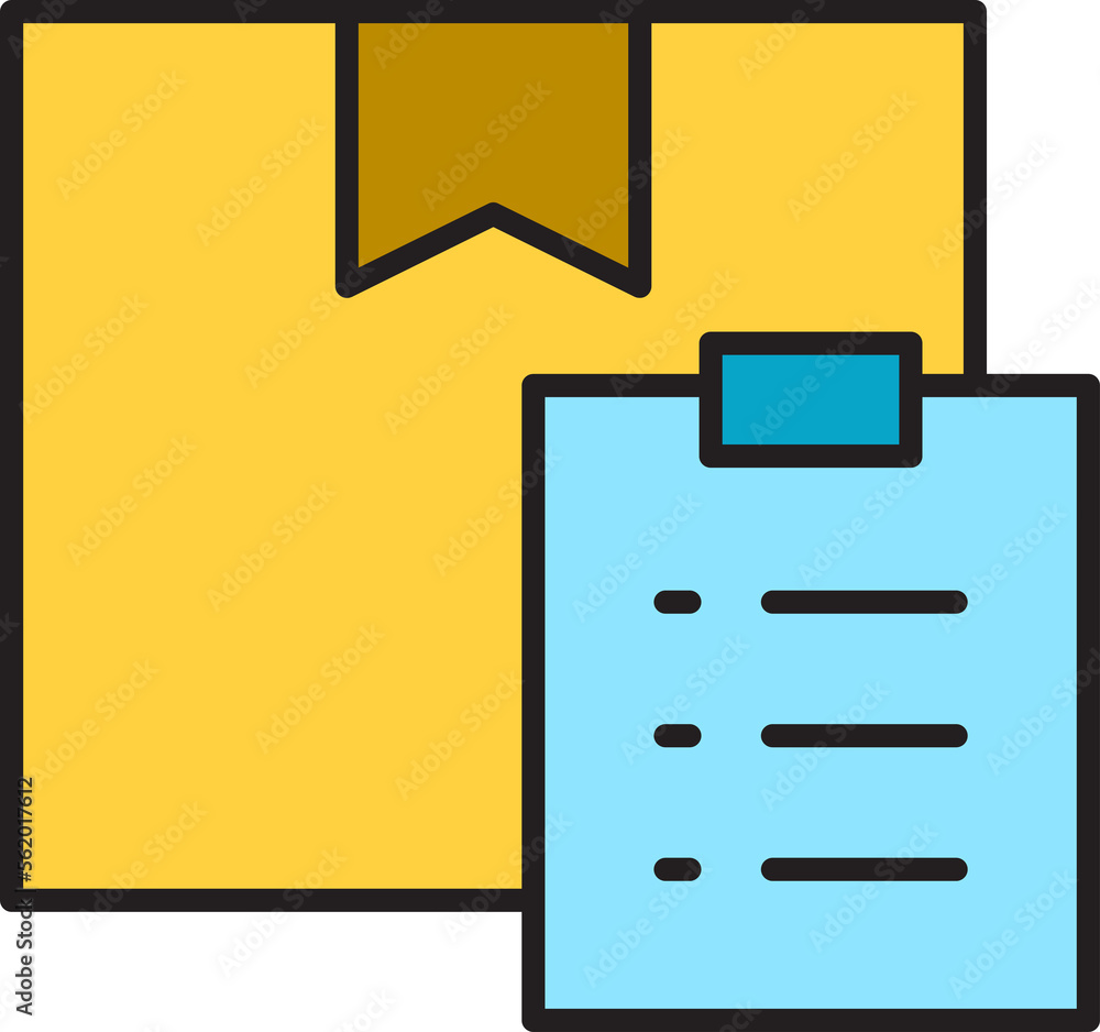 Box Check List Icon Stock Illustration | Adobe Stock