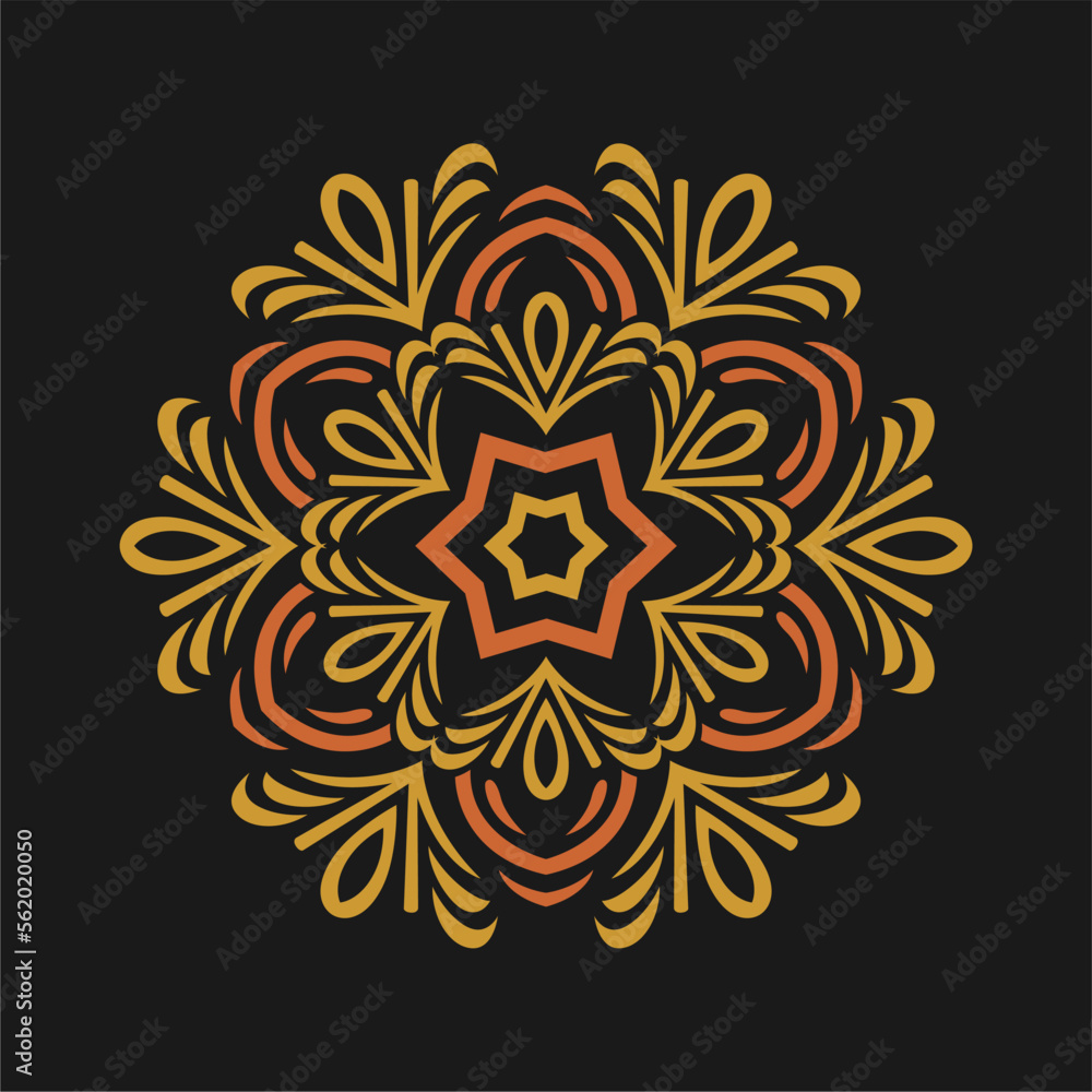 Modern mandala art vector design with a beautiful mix of colors ...