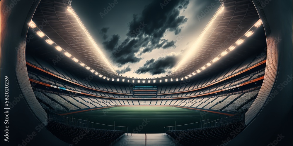 Stadium with empty space, Sports background. Football, Cricket stadium ...