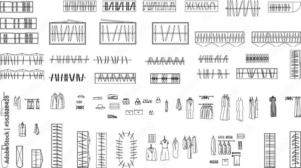 Sketch Vector Illustration Of Artists Wardrobe Stock Vector Adobe Stock