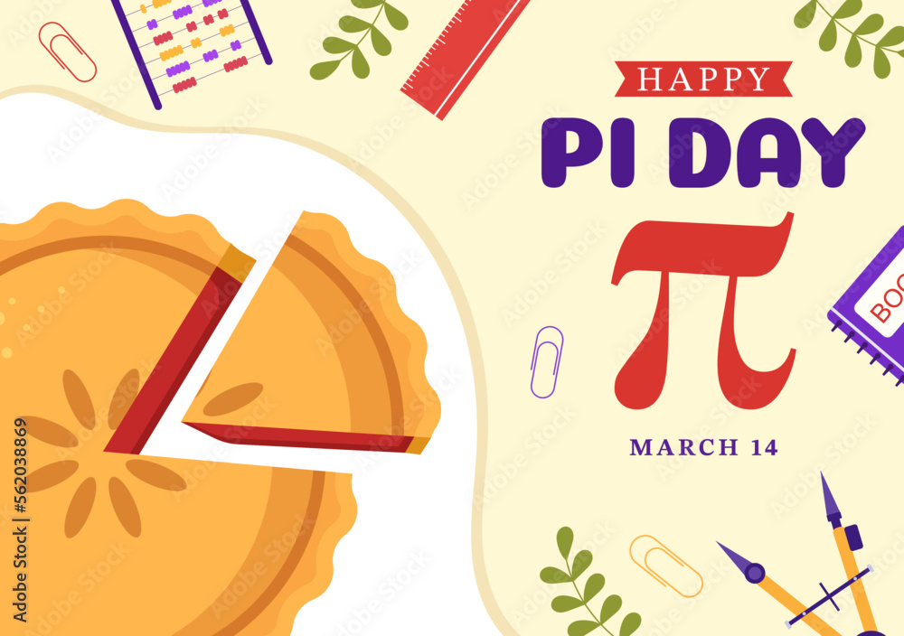 World Pi Day Illustration with Mathematical Constants, Greek Letters or ...