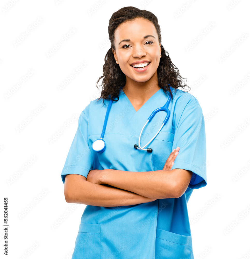 PNG of a young female nurse posing isolated on a PNG background. Stock ...