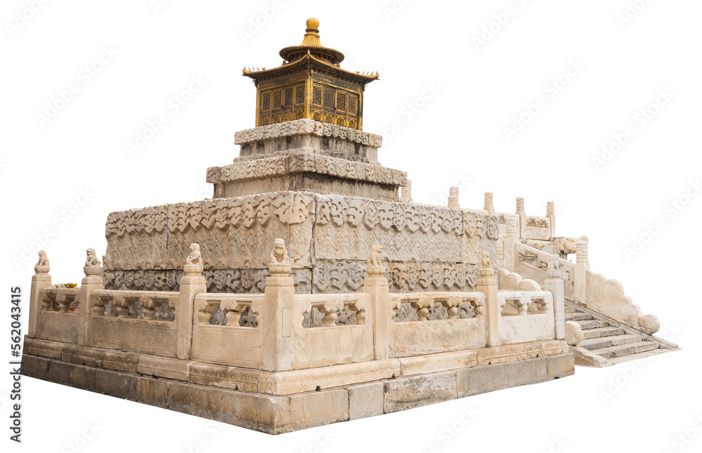 Isolated PNG cutout of a beautiful Chinese altar made of stones and ...