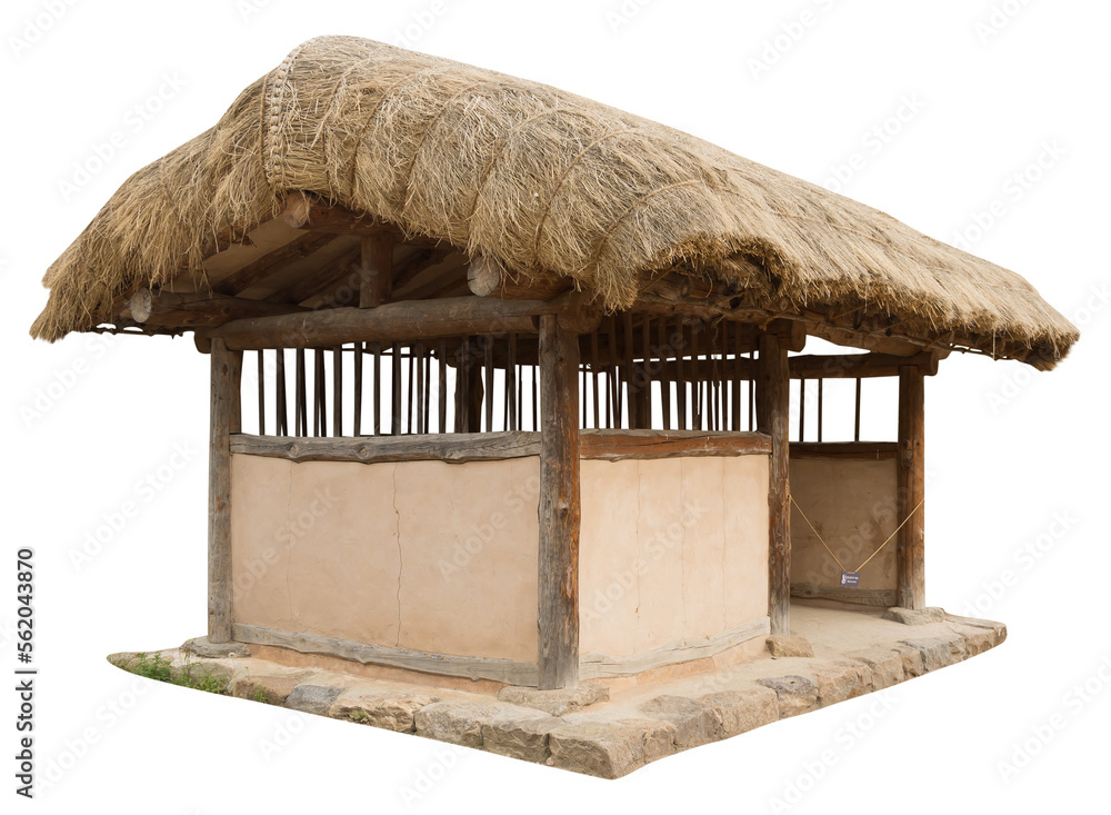 Isolated PNG cutout of a traditional Korean barn on a transparent ...