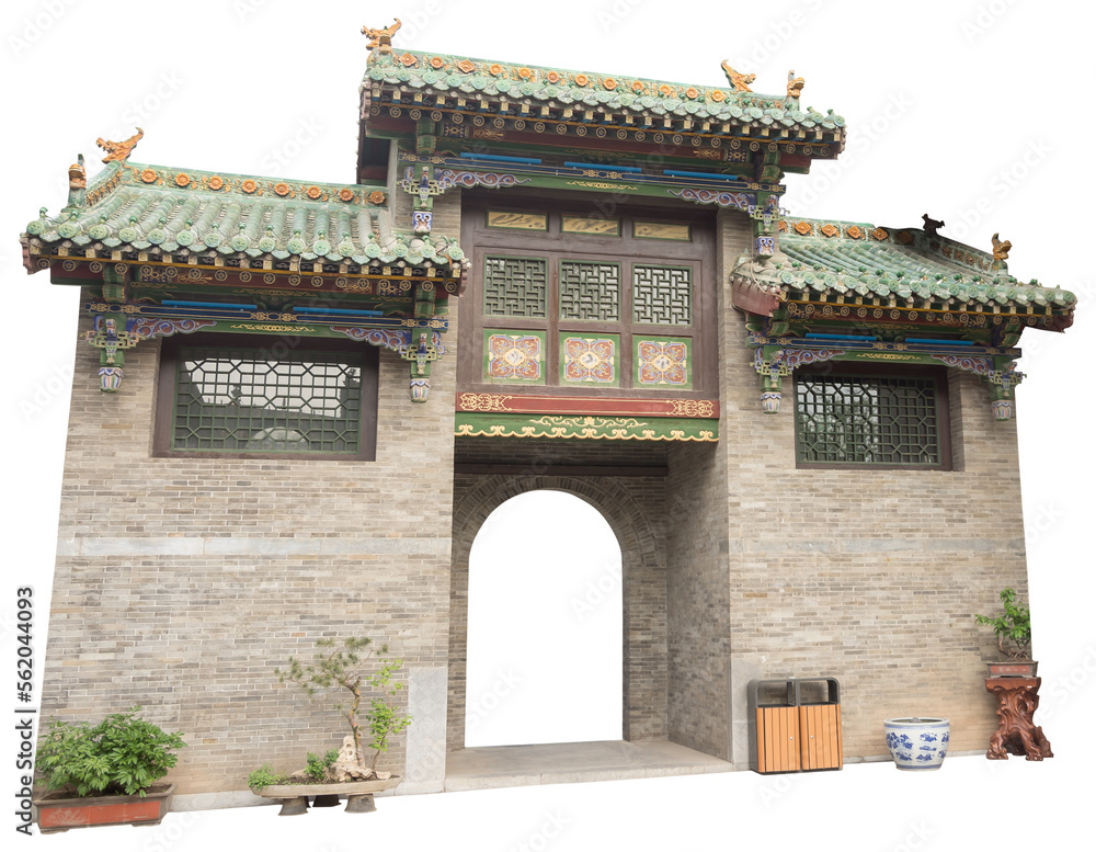 Isolated PNG cutout of a beautiful Chinese gate on a transparent ...