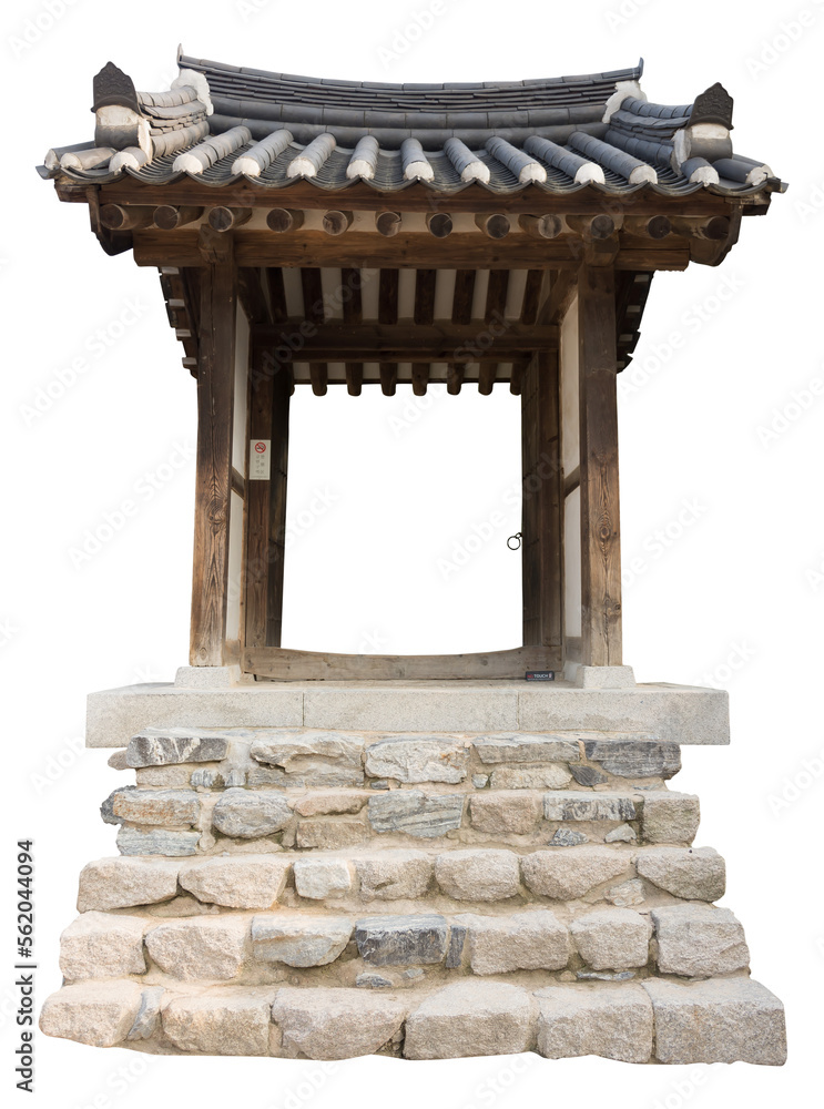 Isolated PNG cutout of a beautiful traditional Korean gate on a ...