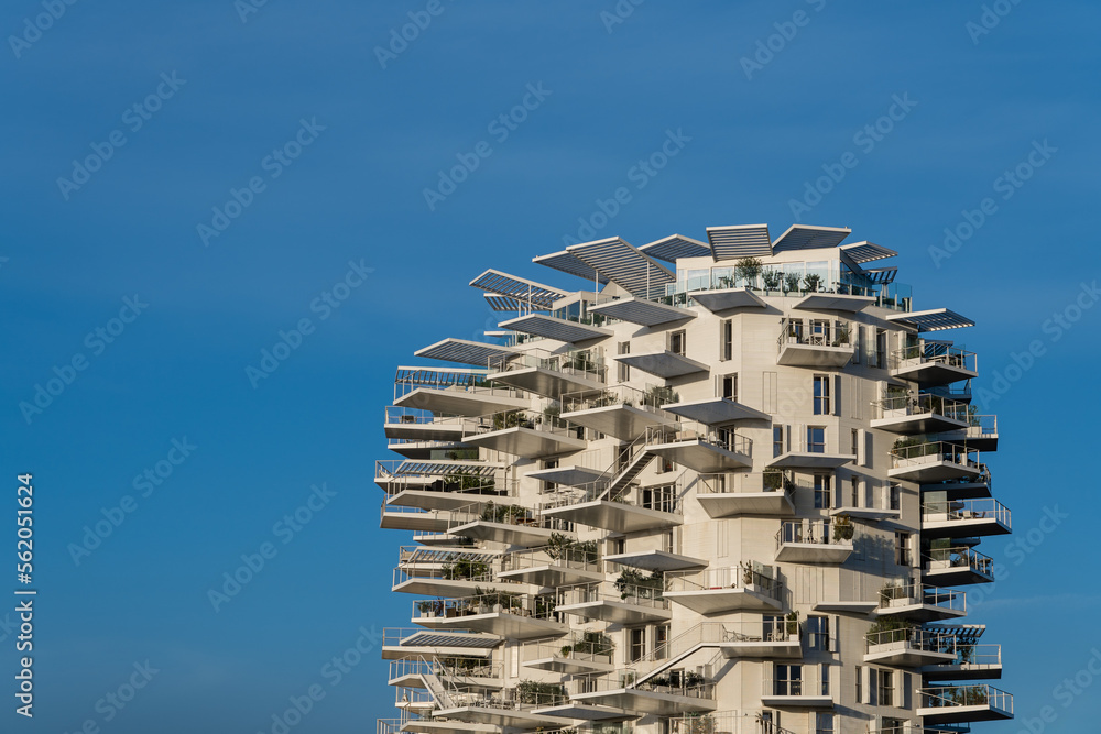 Montpellier, France - 01 12 2023 : Landscape view of famous landmark ...