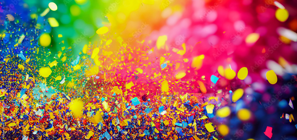panorama background with confetti, Generative AI Art Illustration Stock Illustration | Adobe Stock
