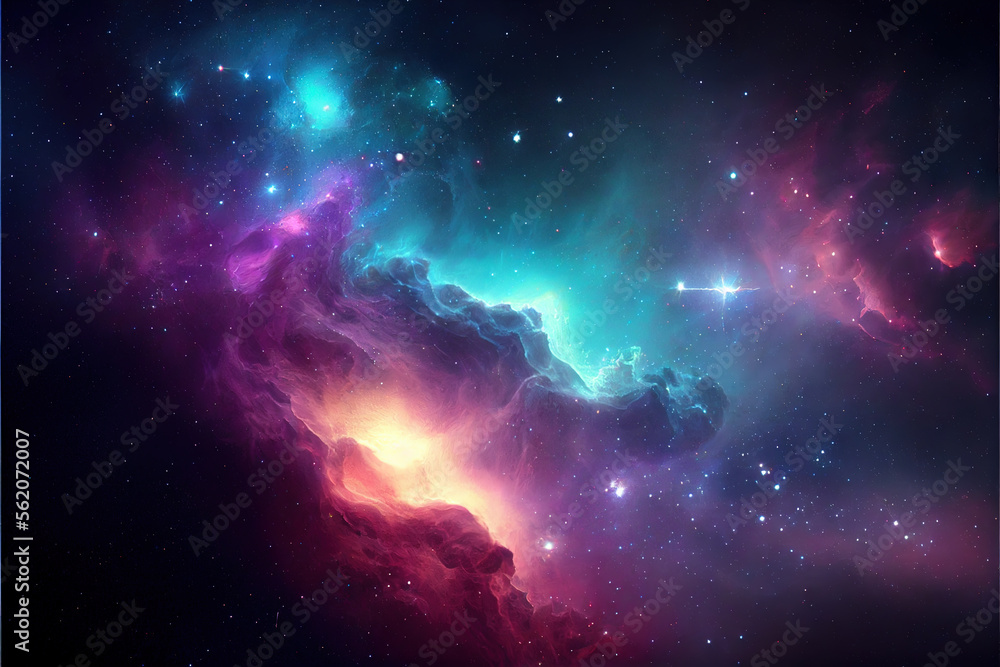 Abstract universe background, cosmic gas and stars Stock Illustration ...