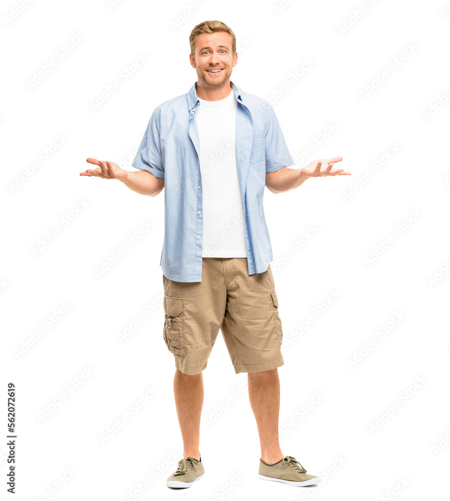Person Standing Alone White Background