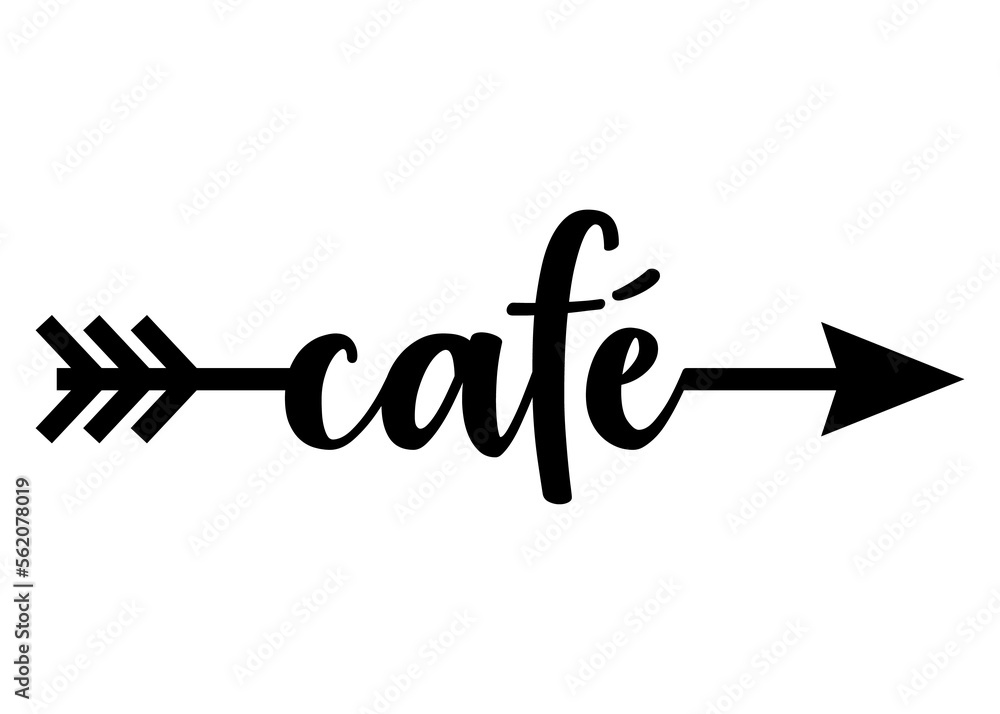 Logo coffee shop. Letras de la palabra café en español en texto ...