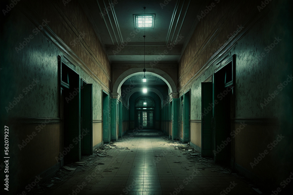 abandoned psychiatric asylum soviet haunted analogue style AI ...