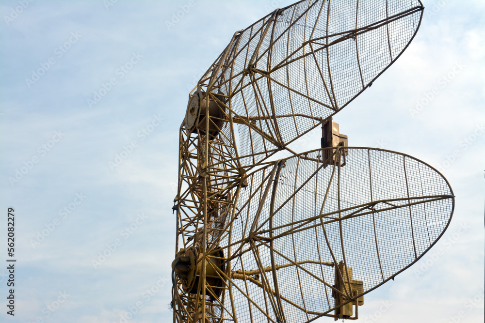 Cairo, Egypt, January 7 2023: Old vintage retro USSR Russian P-15 radar ...