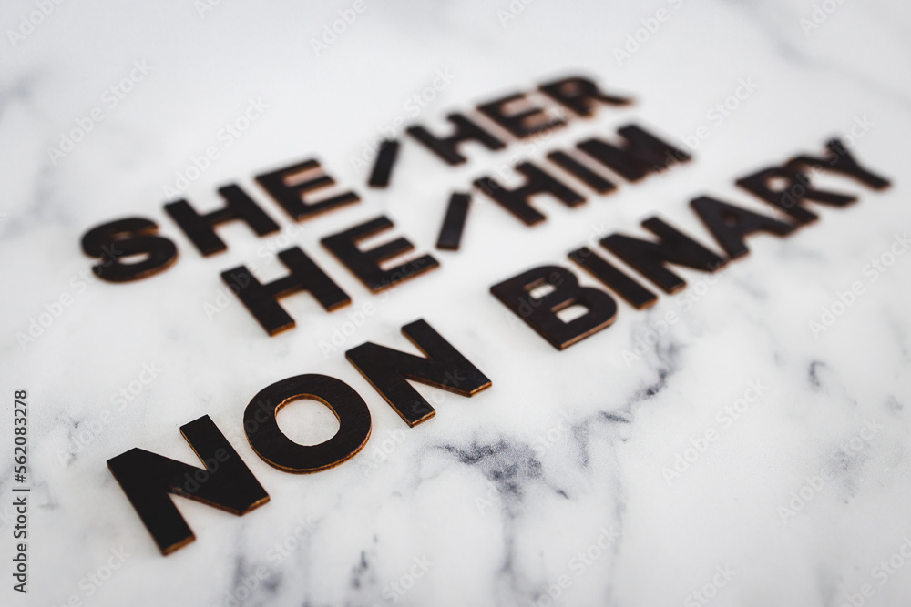 gender identity pronouns She Her He Him and Non binary, respecting ...