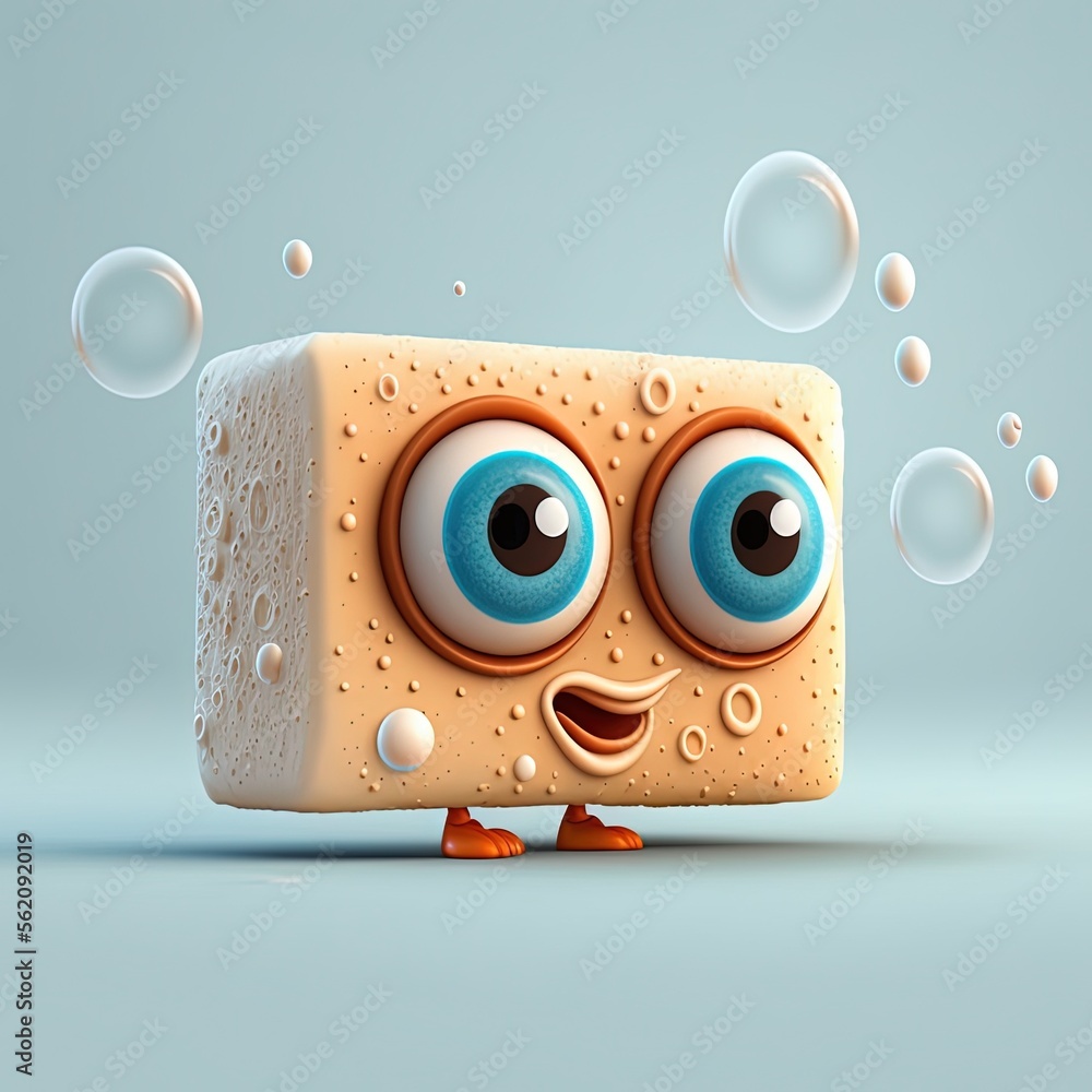 Cute Cartoon Soap Character (Generative AI) Stock Illustration | Adobe ...