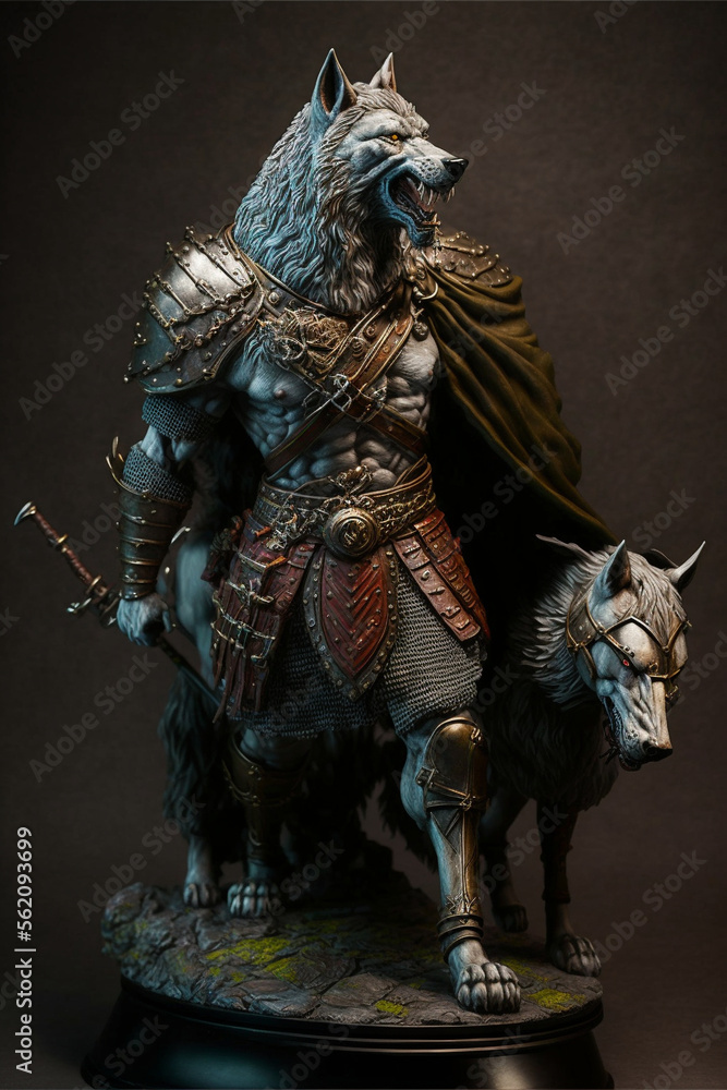 Dire Wolf, Action Figure, Generative AI, Illustration Stock ...