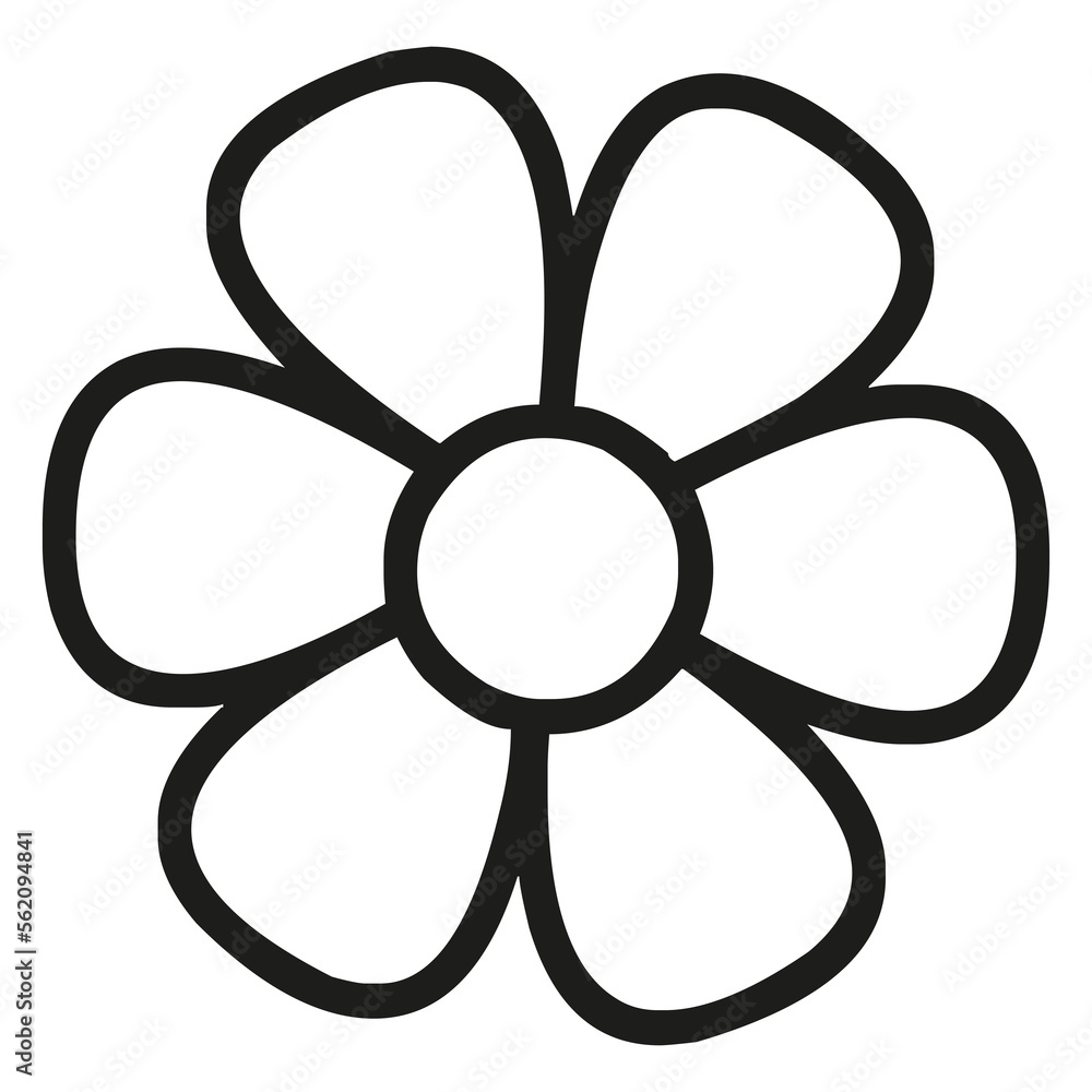 Beautiful flower petals for colouring on Transparent Background Stock ...