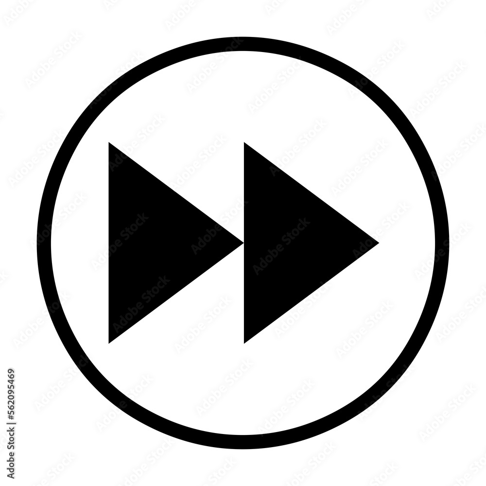 Vector forward button icon on Transparent Background Stock Illustration | Adobe Stock