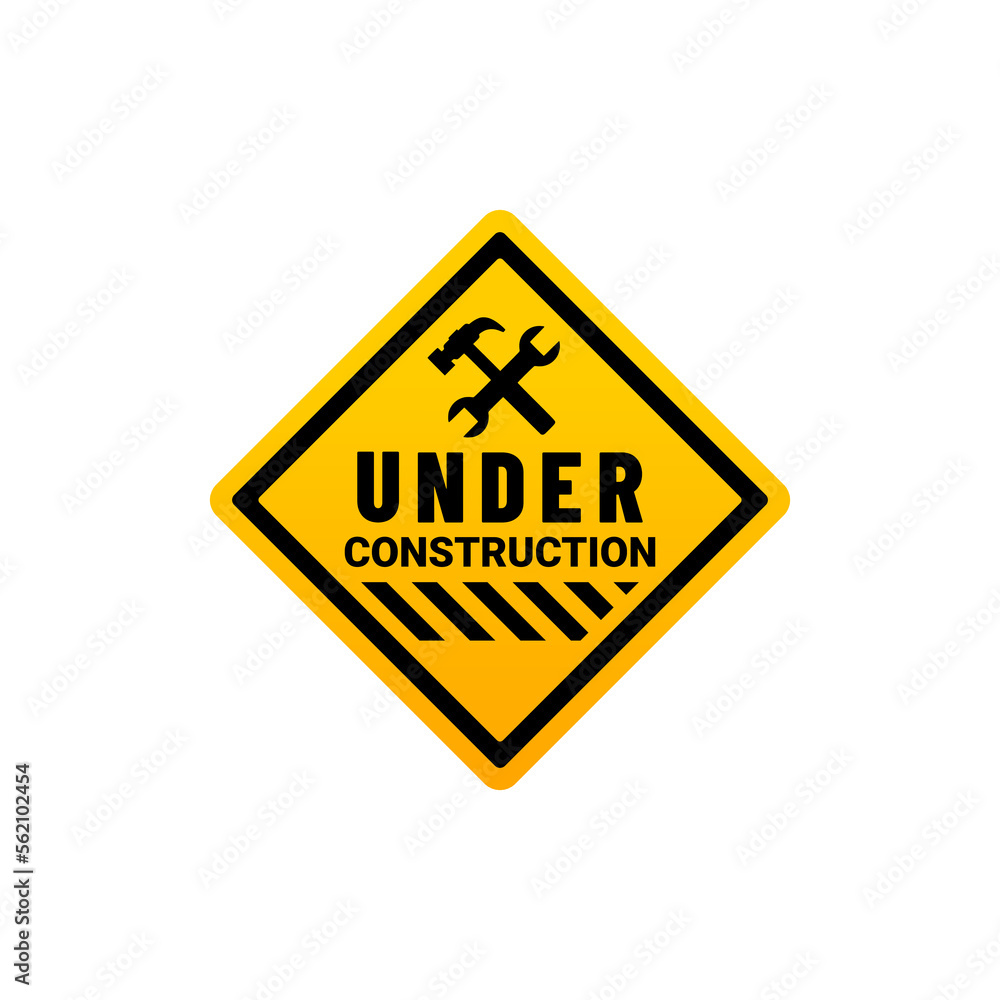 Under Construction Sign Vector or Under Construction Sign Isolated On ...