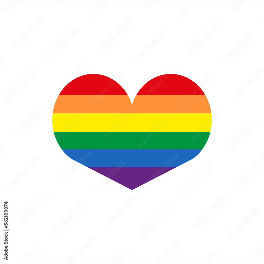 LGBT flag icon, vector, illustration, symbol on white background Stock ...