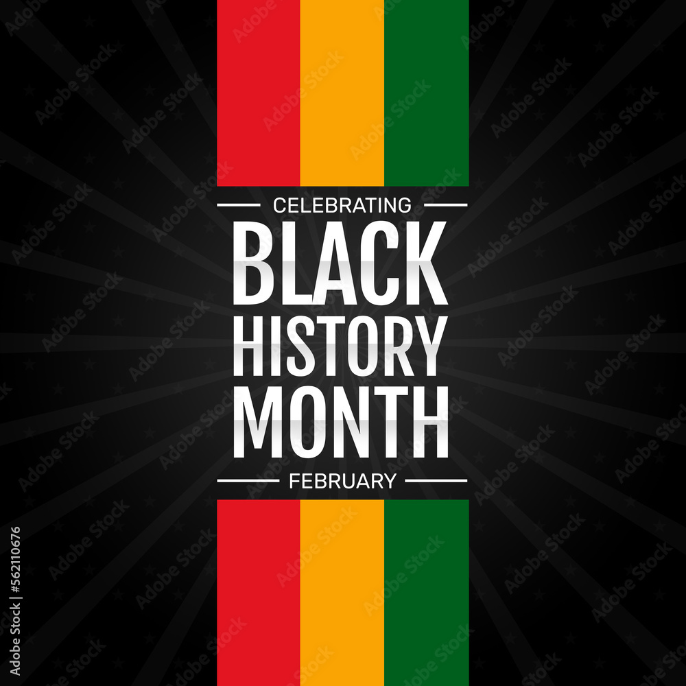Celebrating Black History Month February background, African American ...