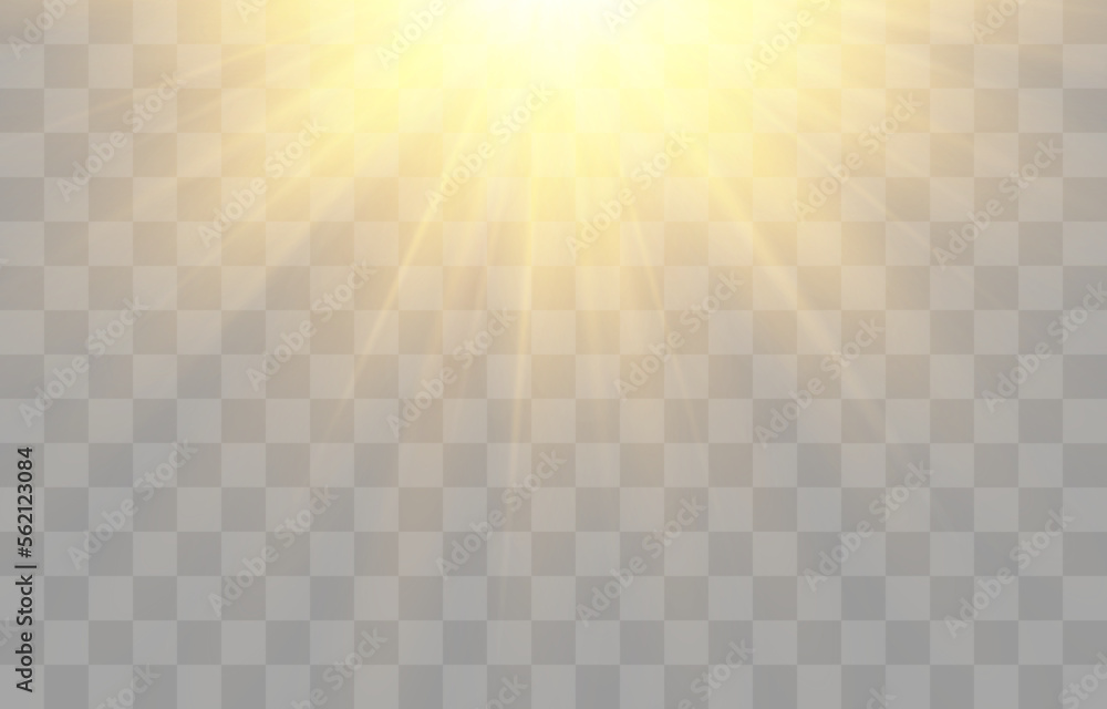 Glow light effect, Bright sun. Vector transparent sunlight, special ... Glow light effect, Bright sun. Vector transparent sunlight, special ...