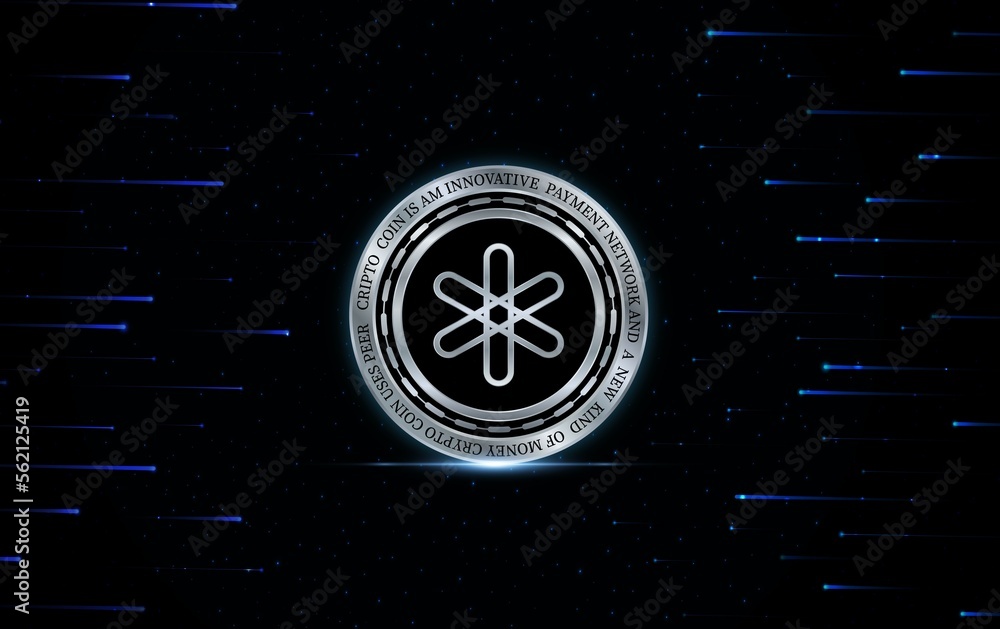 virtual coins and their logos. dent virtual currency logo. 3d ...