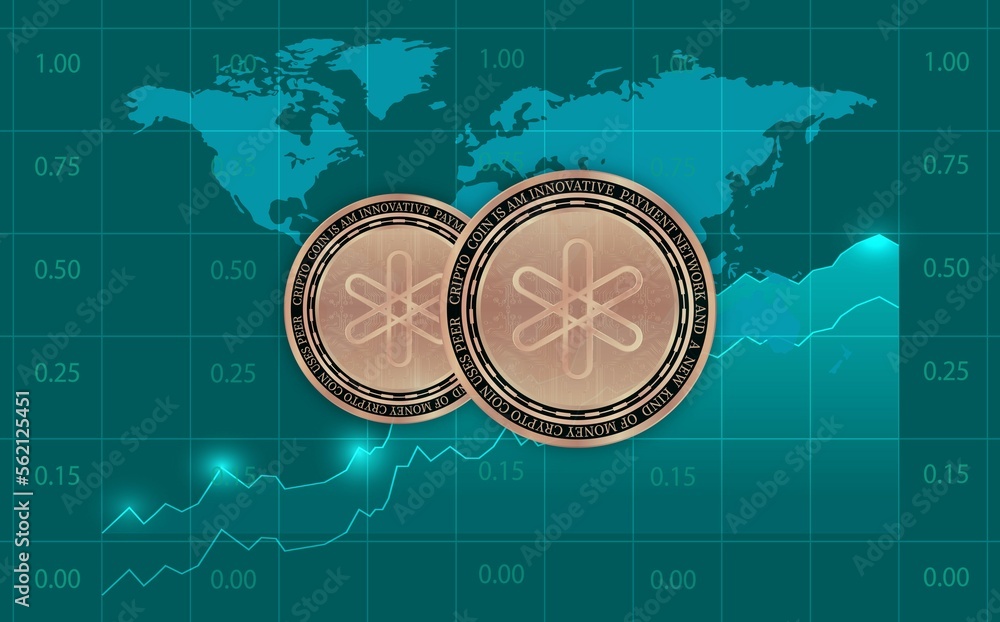 virtual coins and their logos. dent virtual currency logo. 3d ...