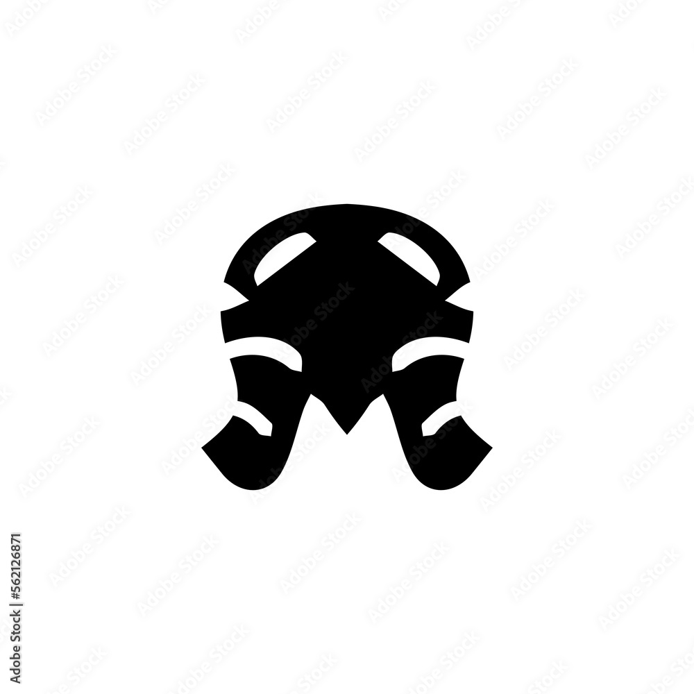 Spartan helmet icon. Simple style historical science poster background ...