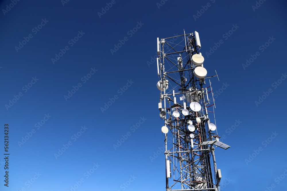 Telecommunications antennas. satellite antenna. Satellite dish ...