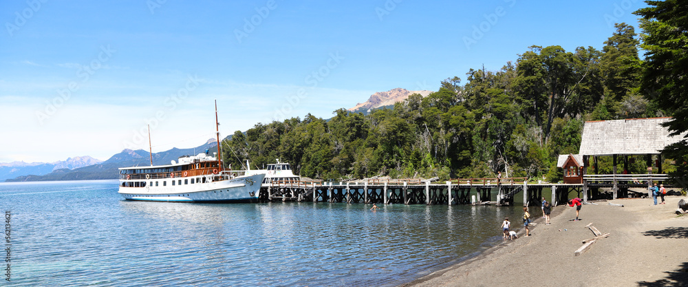 Anchorena Port. Victoria Island. Historic ship named Modesta Victoria ...